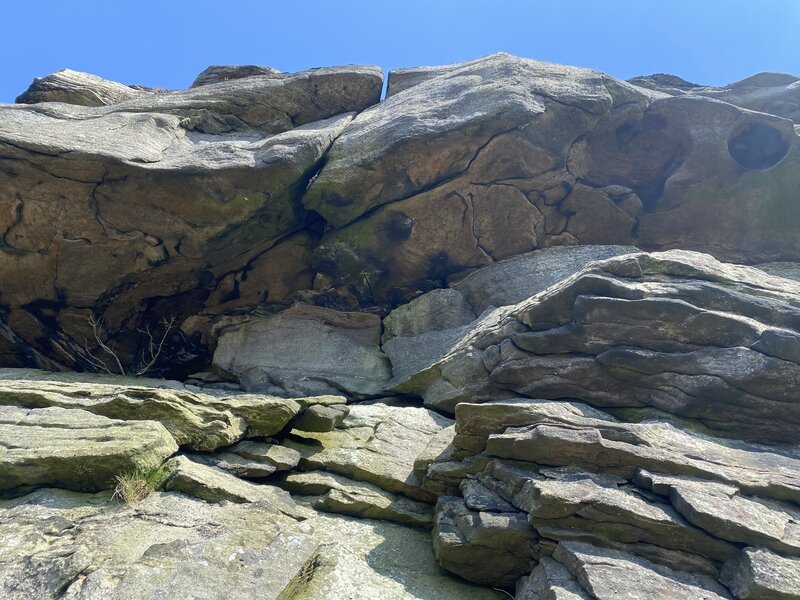 Undercut Crack seen from the underside. Exciting even before you pull on!