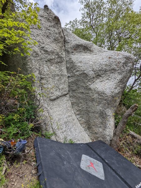 photo of the boulder/route