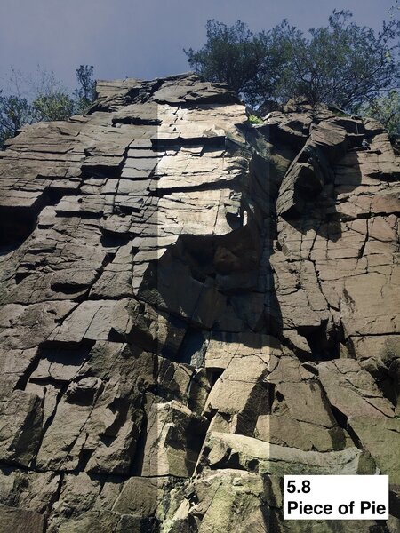 Piece of Pie route is generally in the highlighted area