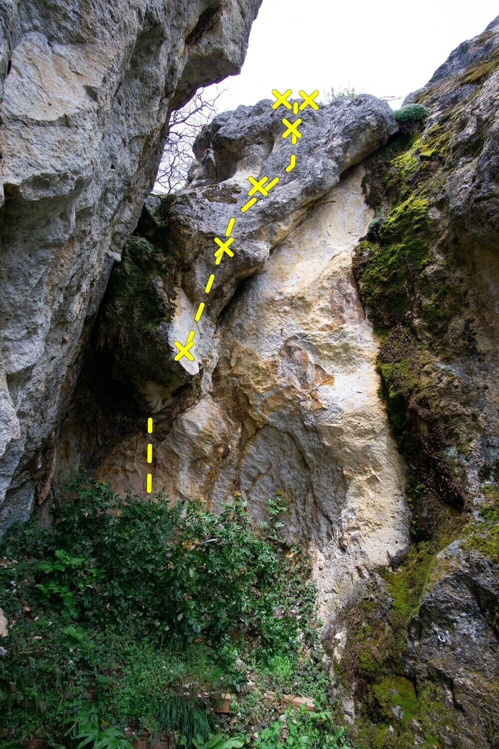 Topo of the route at the top of Chockstone Gorge.