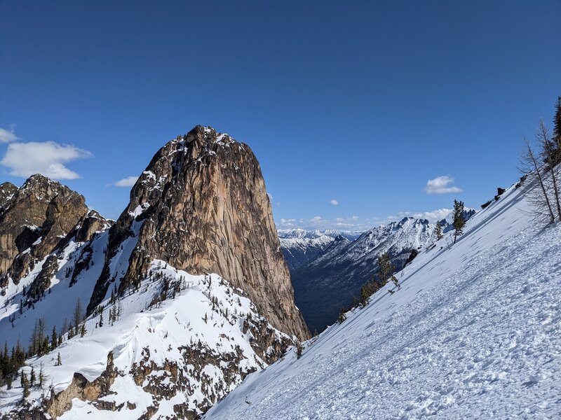The beautiful South face of South Early Winters Spire (May 22nd, 2022)
