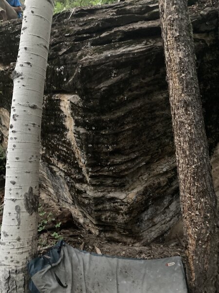 Hulk arete, SE corner of Monster Boulder