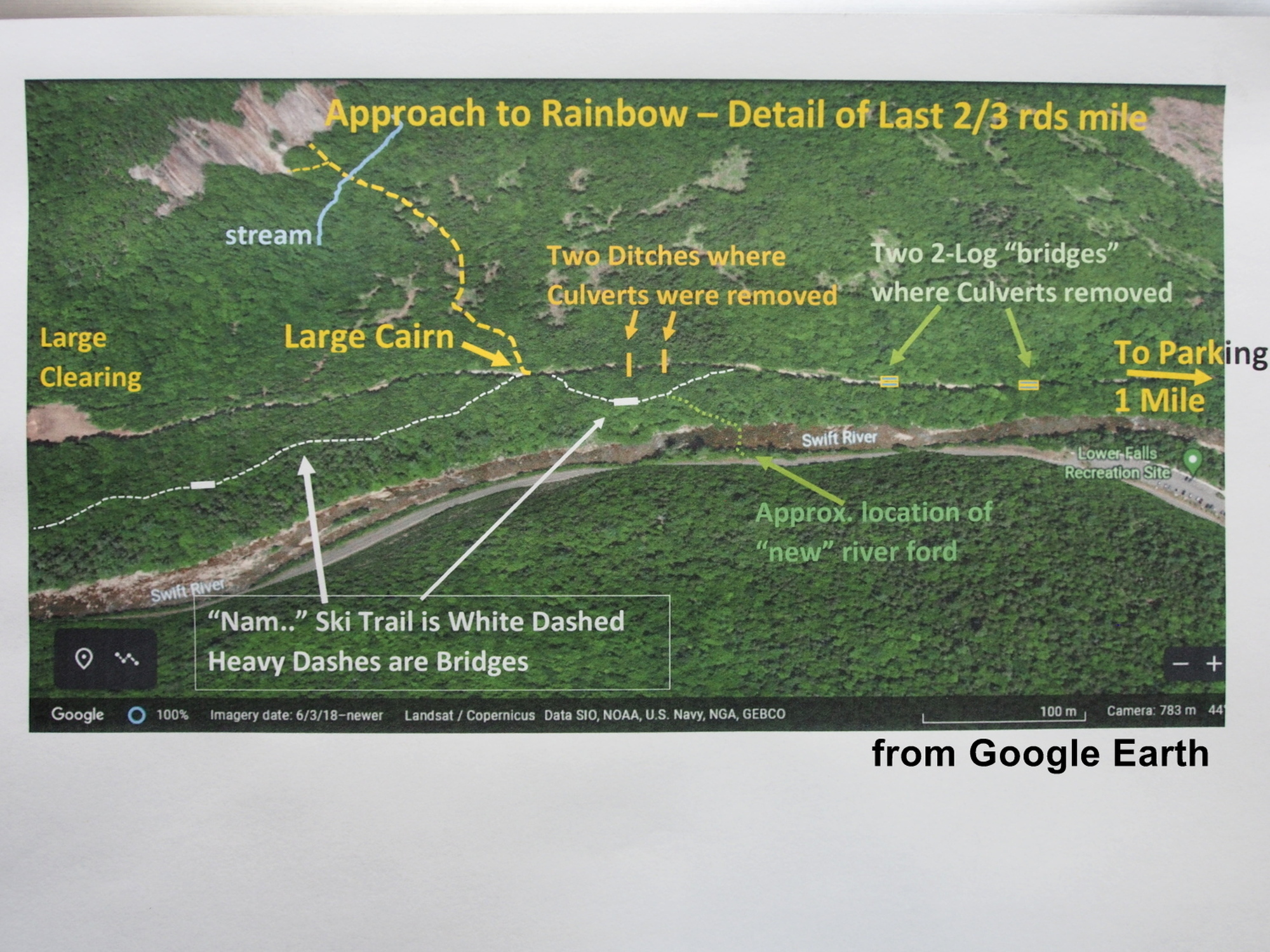 Detail of Last 2/3rds mile of Rainbow Approach