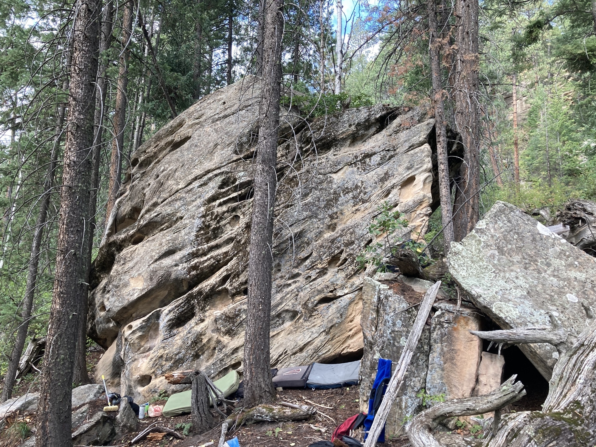 The East side of Fire Boulder - the side facing Paradise Boulder with ...
