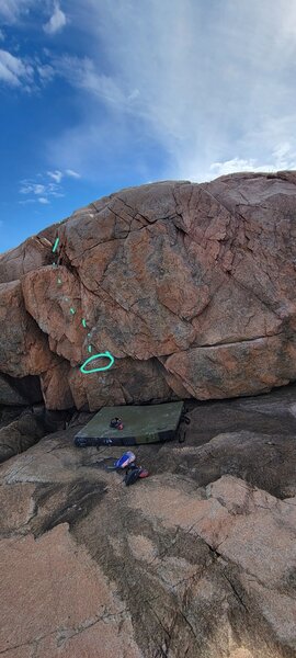 Climb Crouching Shrimp (Shoreline Boulder), f. Downeast