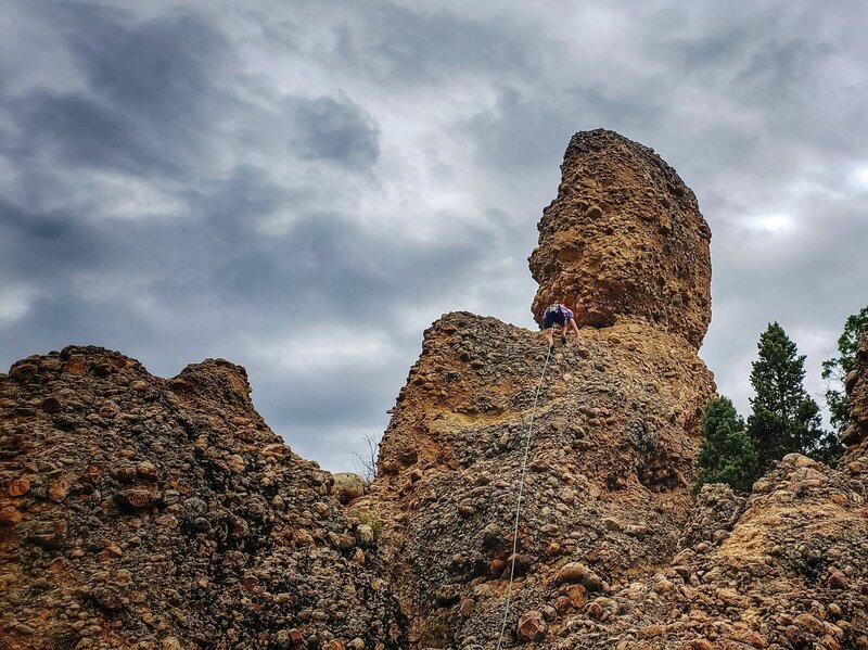 Austin Farnsworth at the end of the 3rd pitch
