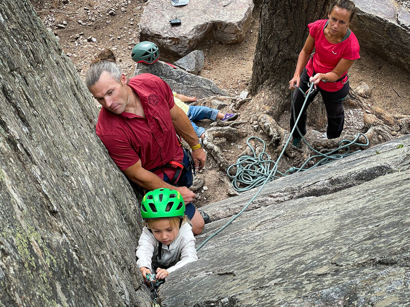 Avery climbing at Supremacy Rock.