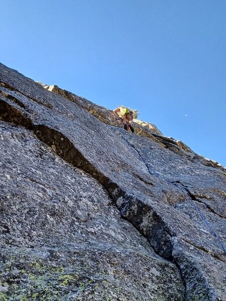 Tanner James just past the layback