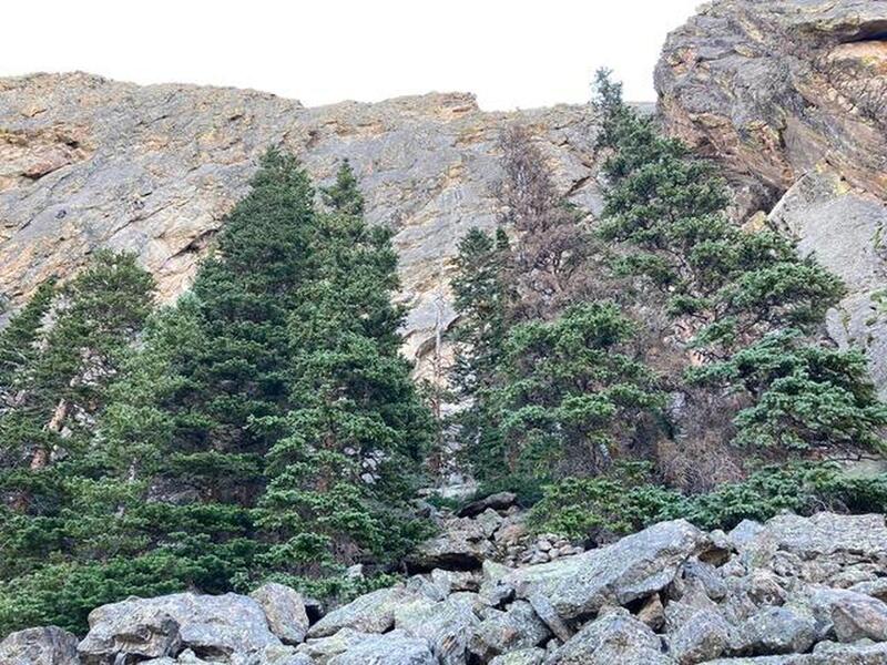 A view from the location of the Stokes litter & EMS kit. From Bob Siegrist.