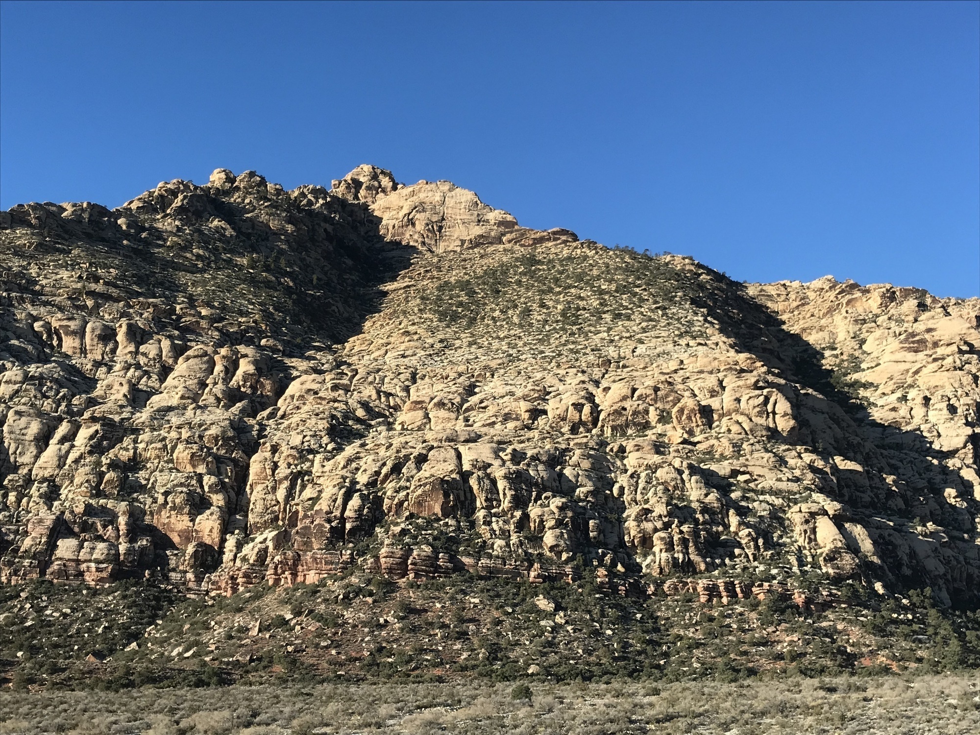 View of Goodman Peak, Higher Learning Wall and the approach from the ...