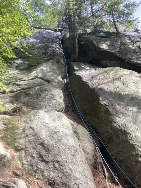 Rock Climb Pine Tree Guillotine, Western MA