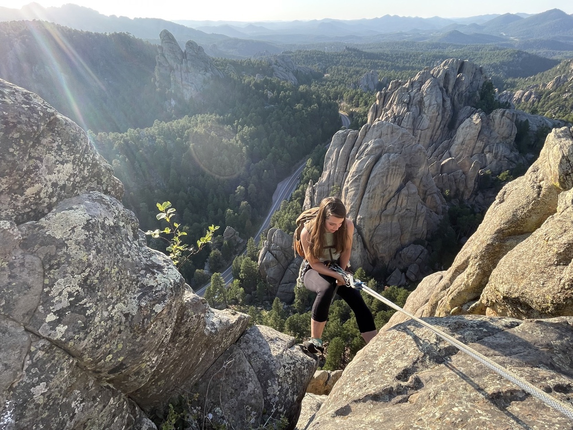 traverse over to the rap rings once you top out. gorgeous view!