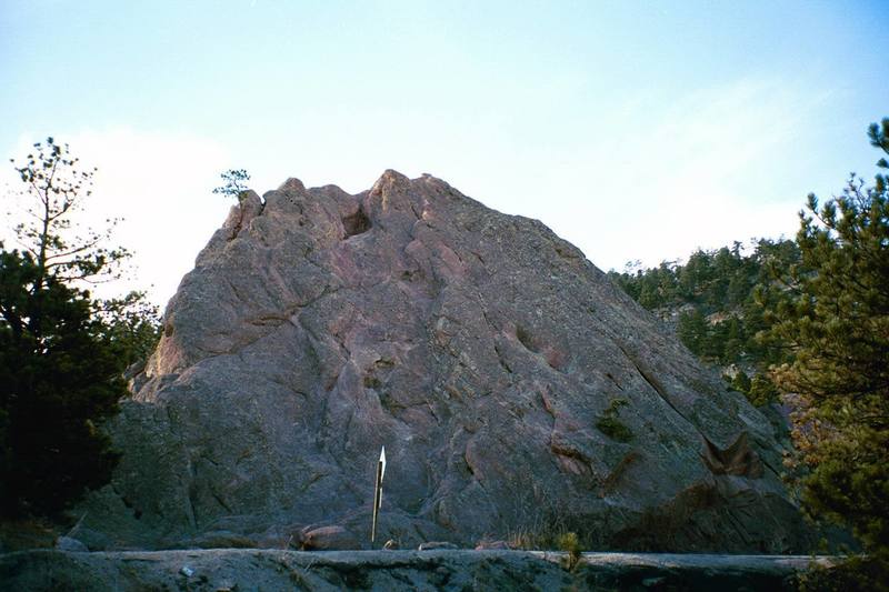 The East Face of Crown Rock. The parking area is right around the ...