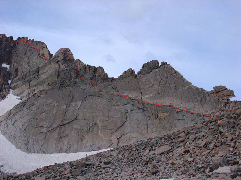 Keyhole Ridge with our route taken.