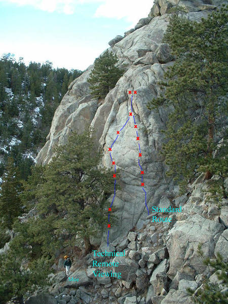 Rock Climb Standard Route, Boulder