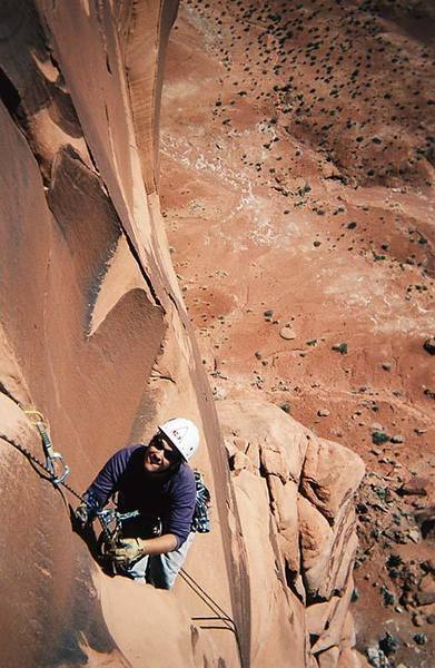 Angela Arp cleaning a pitch on Zenyatta Entrada.