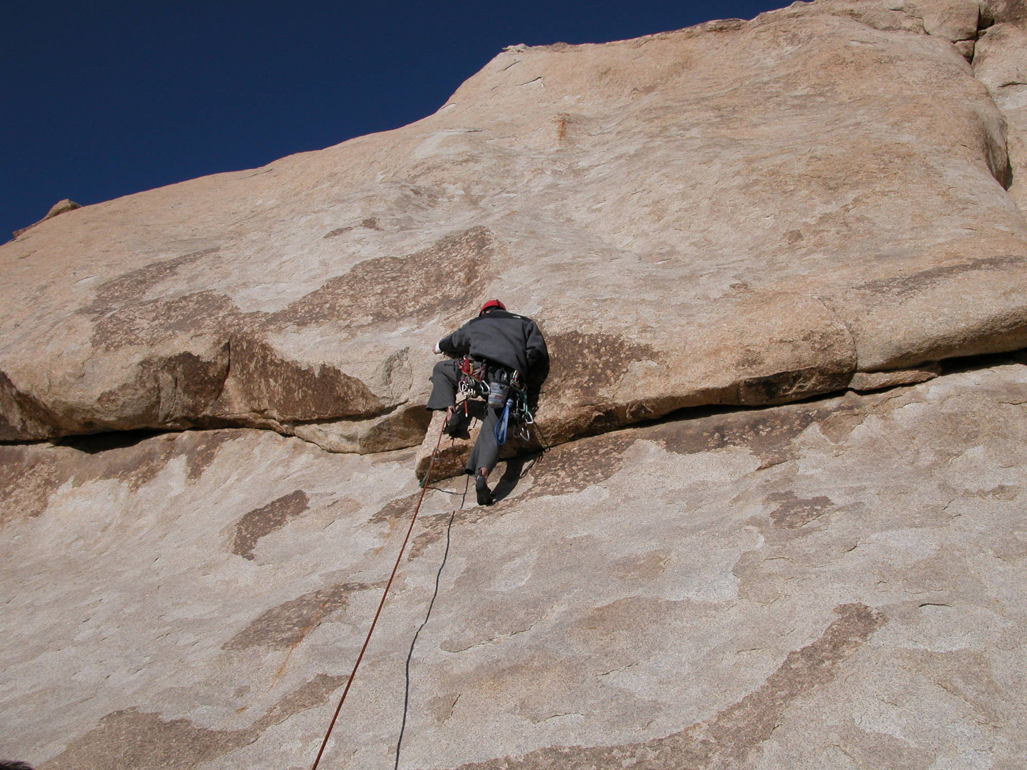 graham pulling through the crux roof