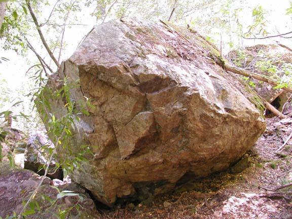 Climbing in Triangle Boulder - Sugarloaf Ridge, San Francisco Bay Area
