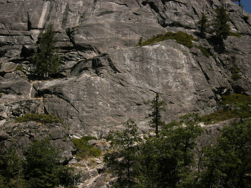 Rock Climbing in Lower Cliffs, Lower Tier, Lake Tahoe