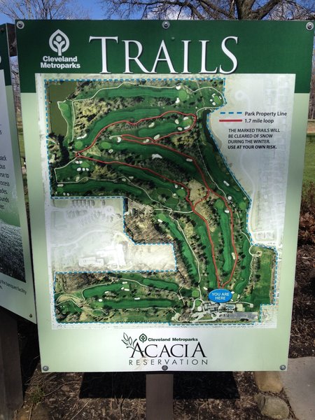 Map of the entire Acacia trail system.