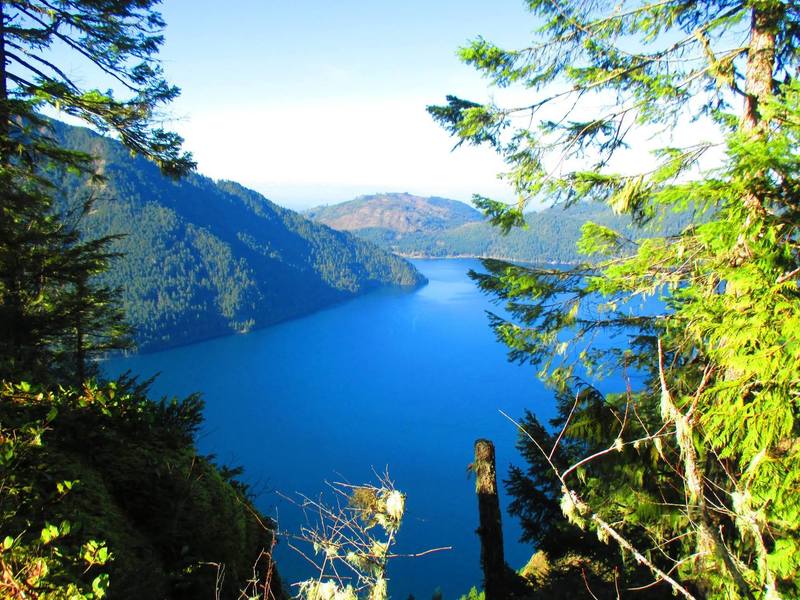 First look at Crescent Lake. Almost at the top! From the Mt. Storm King ...