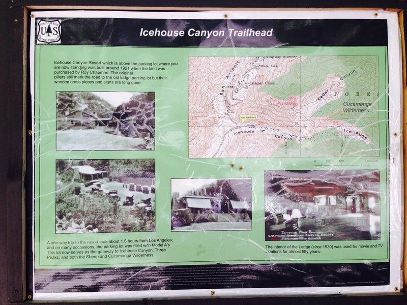 Entry sign at the trailhead, with a brief overview of the historical ...