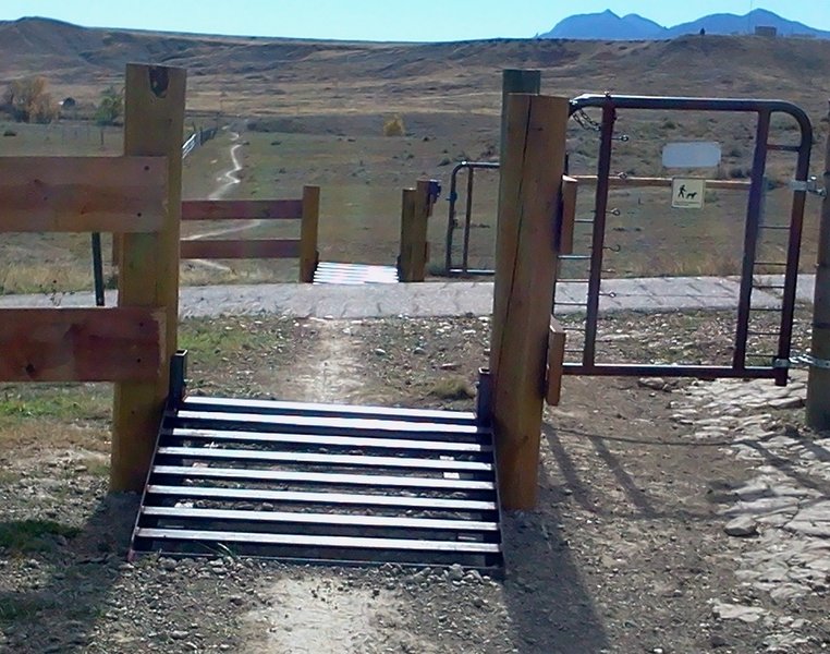 Cattle guards installed at all the gates for Left Hand Trail, except ...