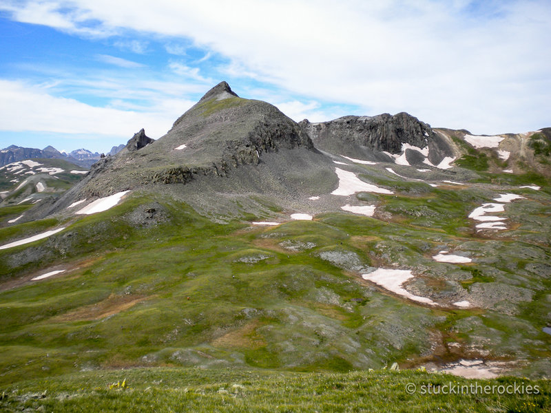 Looking across Stony Pass towards Green Mountain, from near Buffalo Boy ...