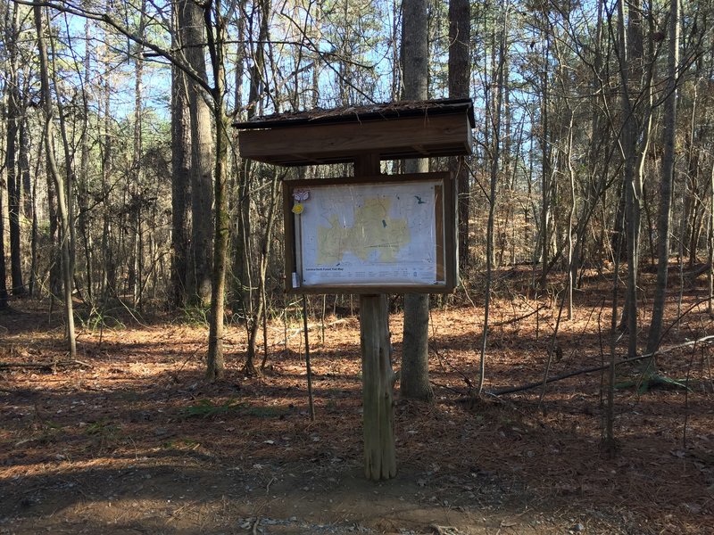 Carolina North Trail Map near intersection of Pumpkin Loop Trail with ...