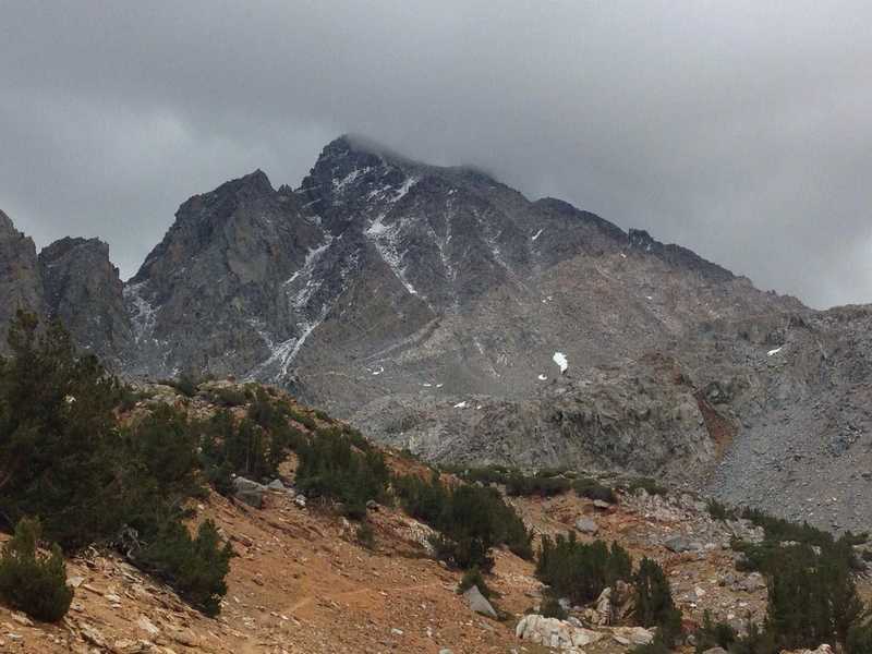 A view of Aperture Peak and Jigsaw Pass in the Inconsolable Range, from ...