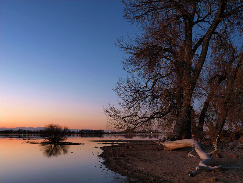 Barr Lake State Park at sunset. with permission from algill