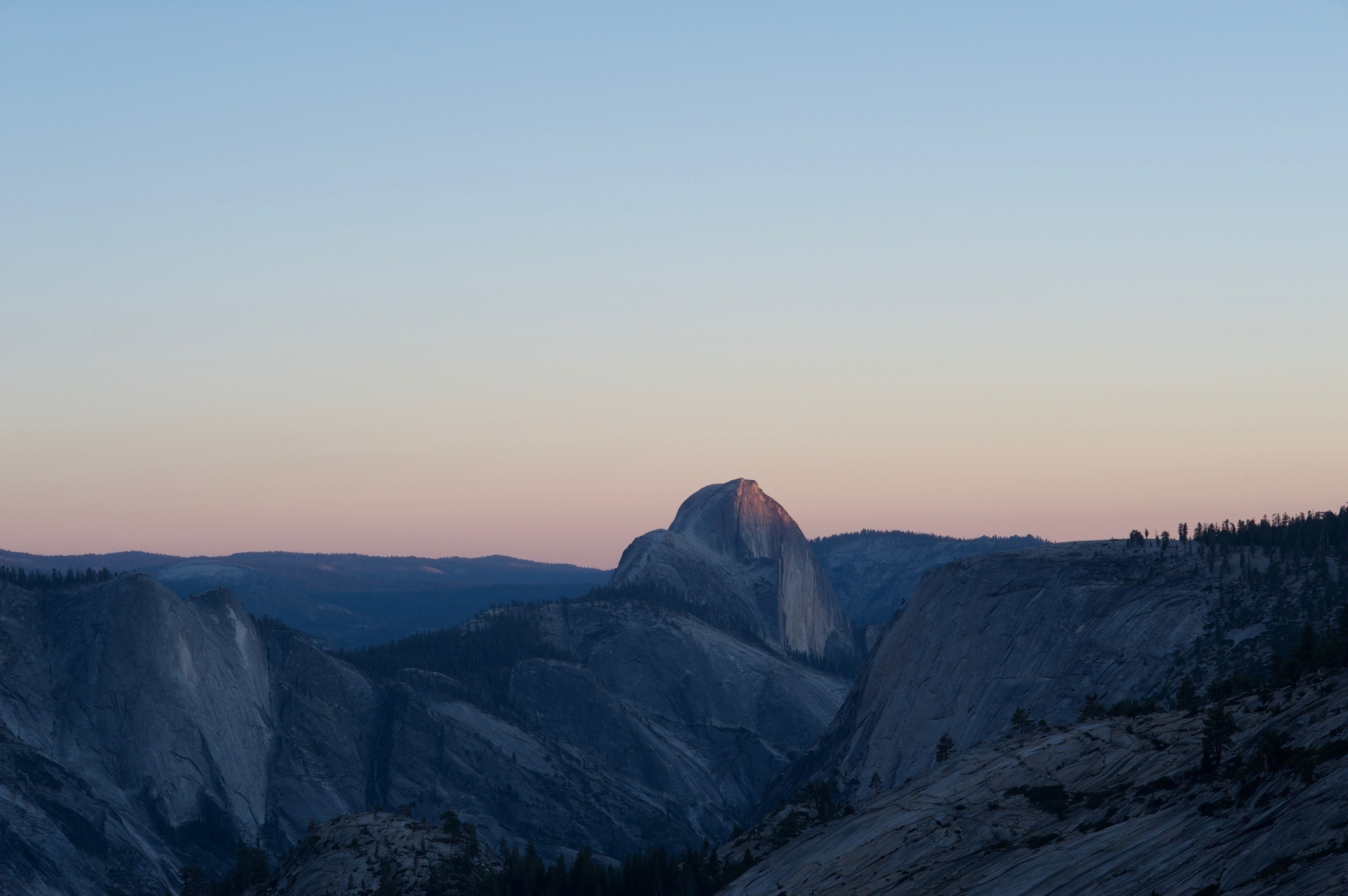 Quarter Domes and Half Dome at Sunset. Olmsted Point is a great place ...