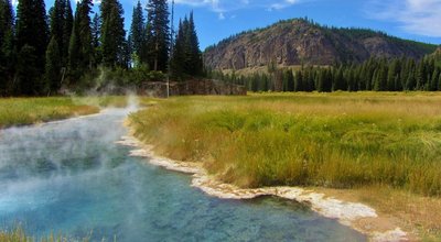 Snake Hot Springs - this is the largest of a group of very hot springs ...