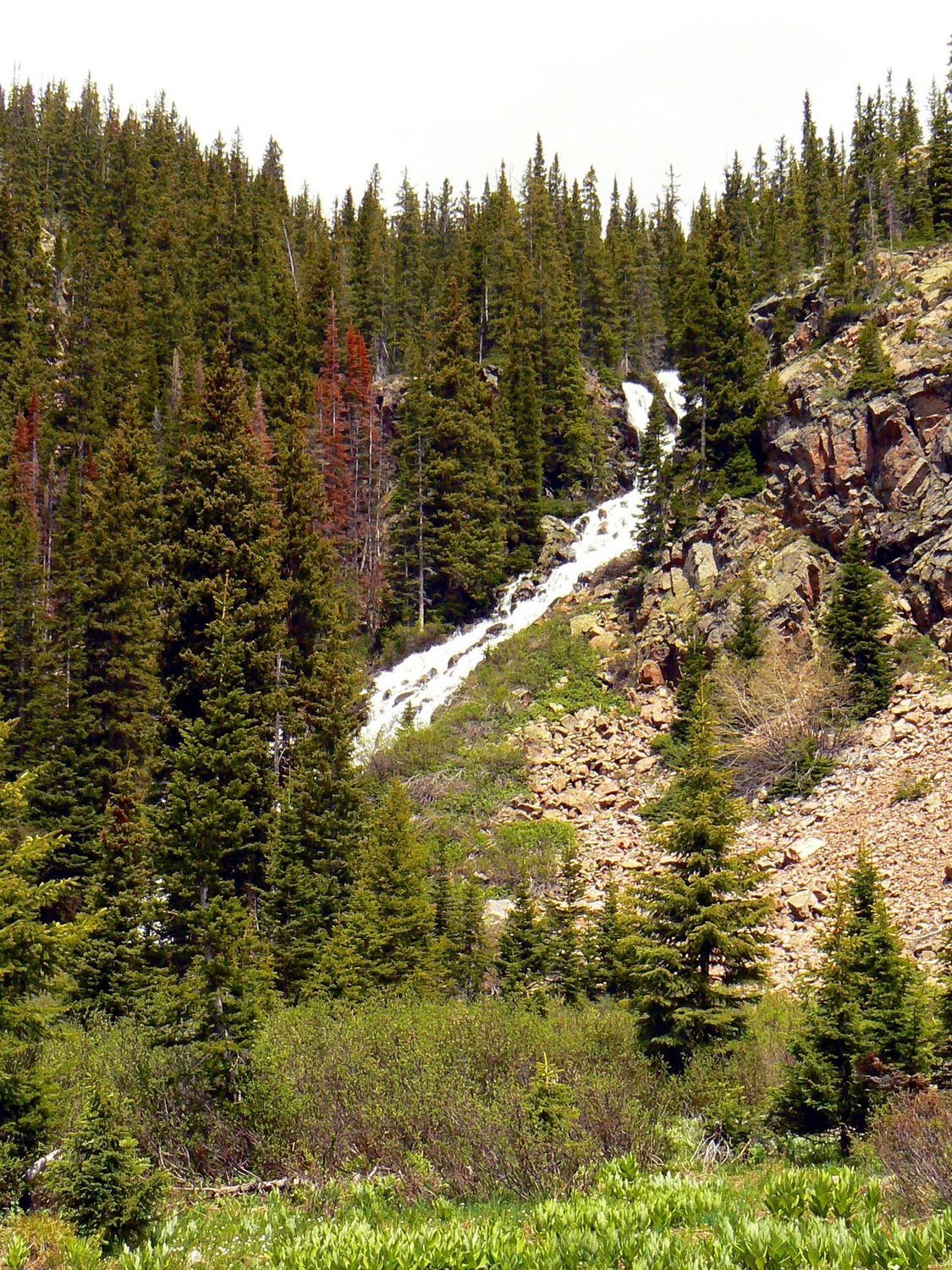 Upper falls along Pitkin Creek Trail. with permission from intian Adam ...