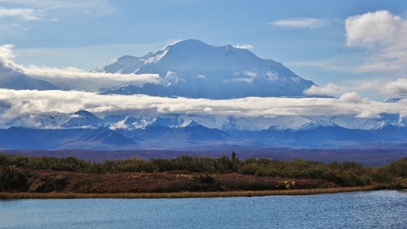 Denali from the Reflection Pond, Denali National Park, Denali Borough ...