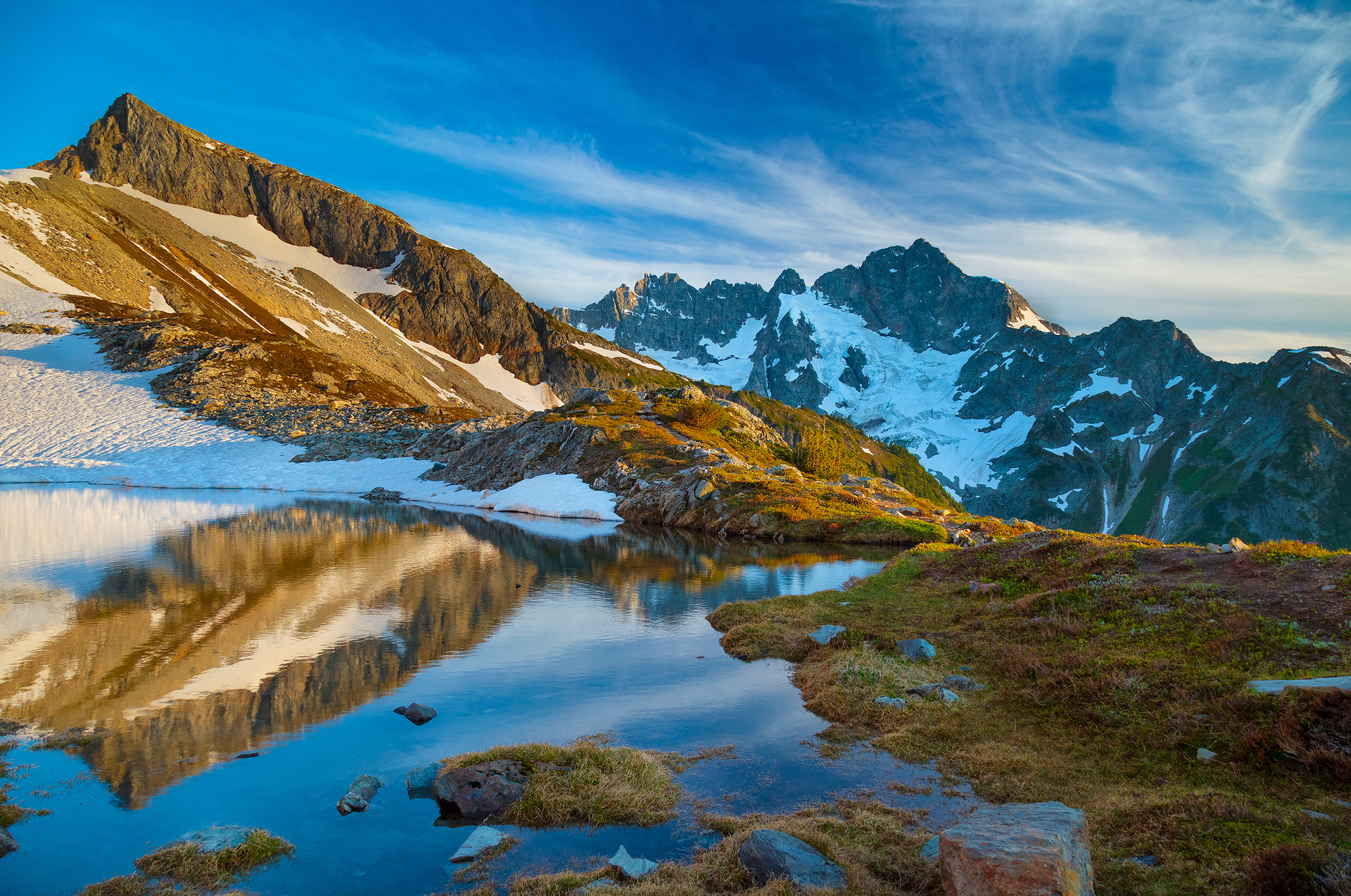 Kool-Aid Lake, Arts Knoll and Mt. Formidable. Taken from the bivouac ...