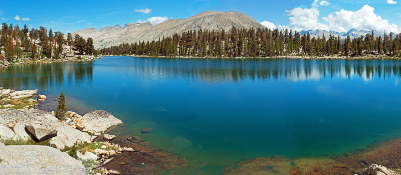 This is a view of the first large Red Spur Lake, looking toward the ...