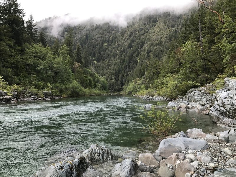 The South Fork Smith River really flows after the confluence with ...