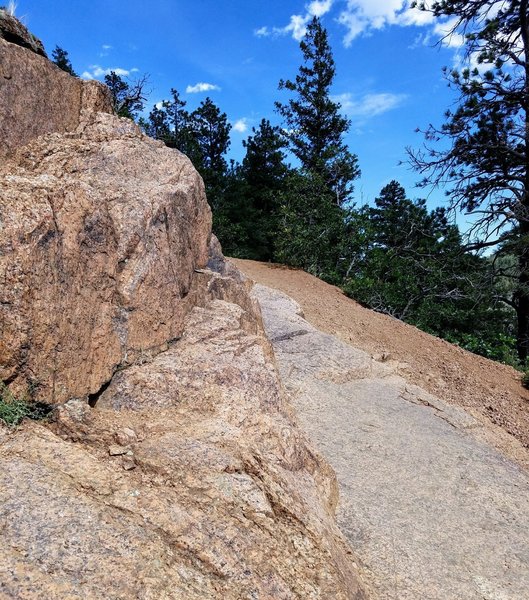 The trail requires climbing over rock slabs and sure footing as you ...