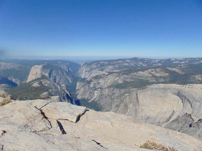 Cloud's Rest summit with a view of Yosemite Valley. Taken from the spine.