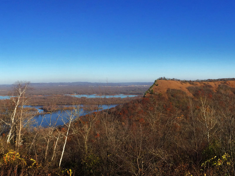 The view from Kings Bluff—in the distance on the right you can see ...