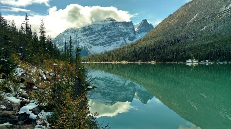 Cathedral Mountain with Cathedral Crags and Cathedral Glacier on its ...