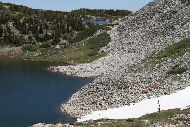 View from above North Gap Lake looking toward Shelf Lakes