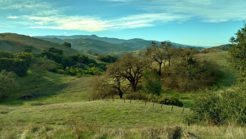 The Santa Cruz Mountains with Mt. Umunhum at 3,488 ft., in the distance ...