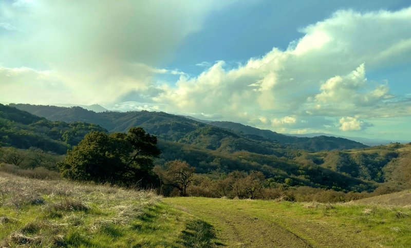The Santa Cruz Mountains and Mt. Umunhum in the distance (left of ...