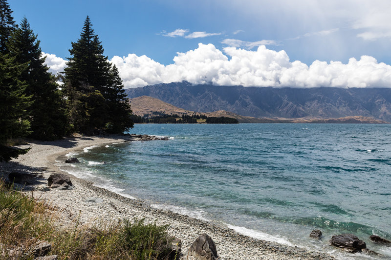 Sunshine Bay Track Hiking Trail, Queenstown, New Zealand