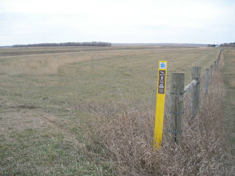 The NCT is marked with these yellow Carsonite posts.The canal is seen ...