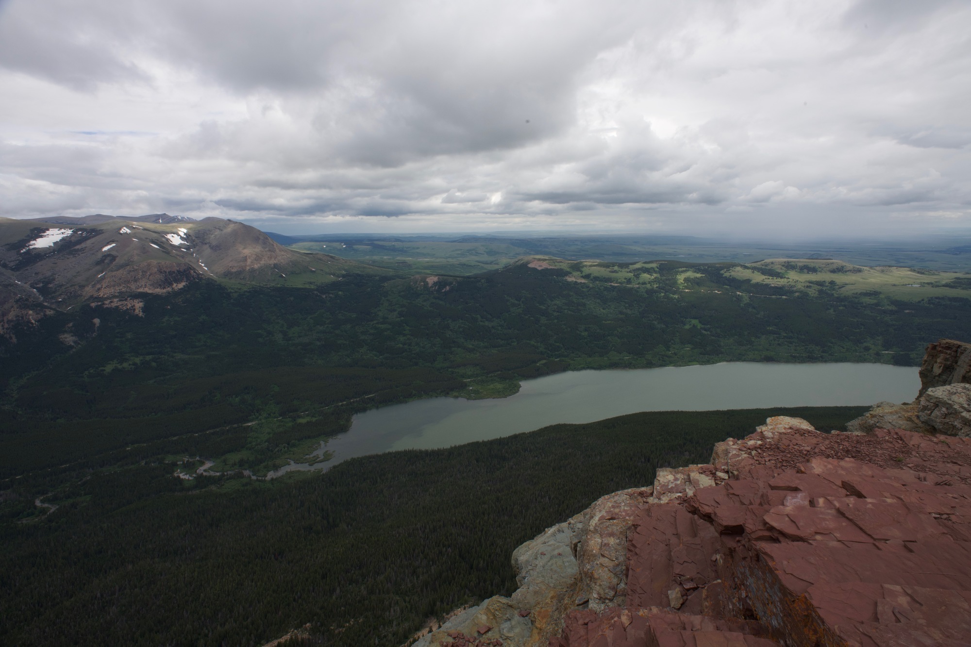 Lower Two Medicine Reservoir as seen from Scenic Point. It's worth the ...