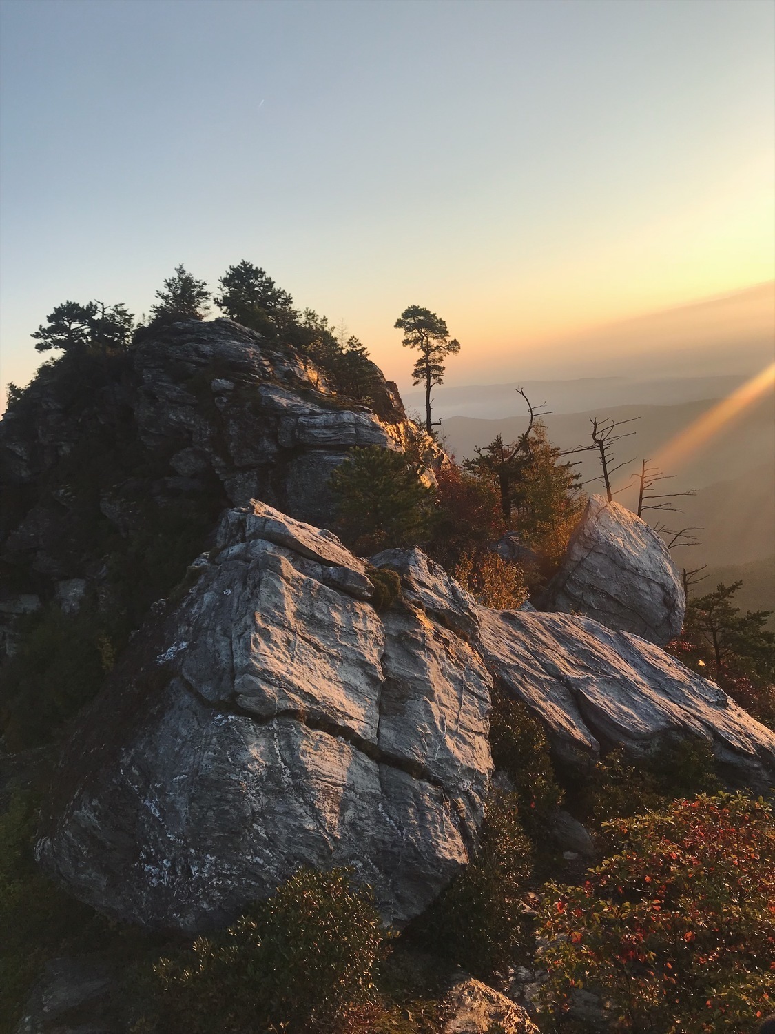 Big flat rock overlook. Taken from the top of the trail that leads to ...