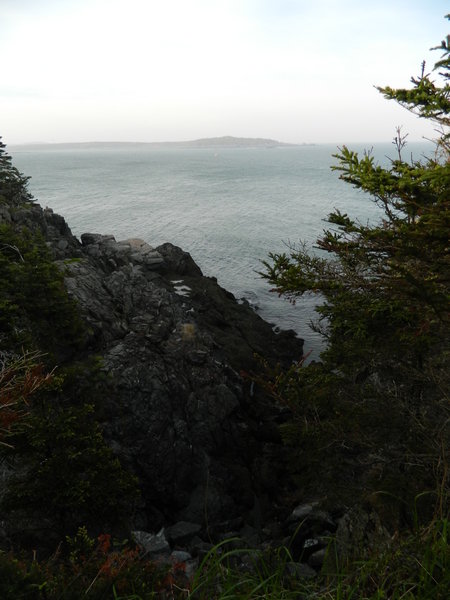 Coast Guard Trail, West Quoddy Head, overlooking Quoddy Narrows with ...